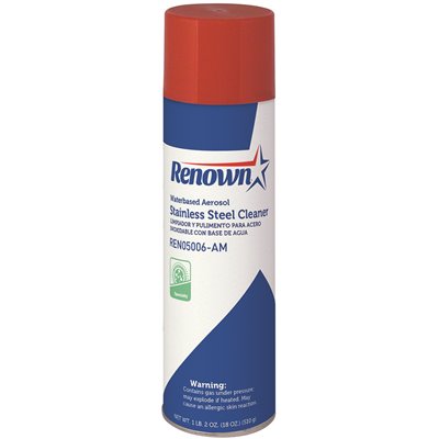 REN05006-AM Renown Stainless Steel 18 oz. Cleaner Water Based Aerosol ...